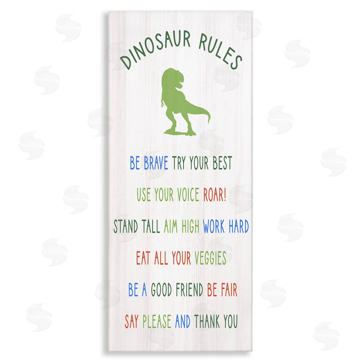 Stupell Studio | Dinosaur Rules Kids List Wall Art – Stupell Home Decor